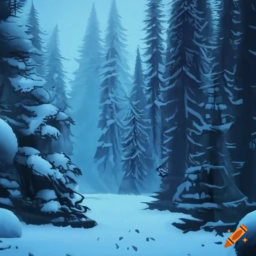 Undertale, the forest in the dungeon is covered with snow-covered ...