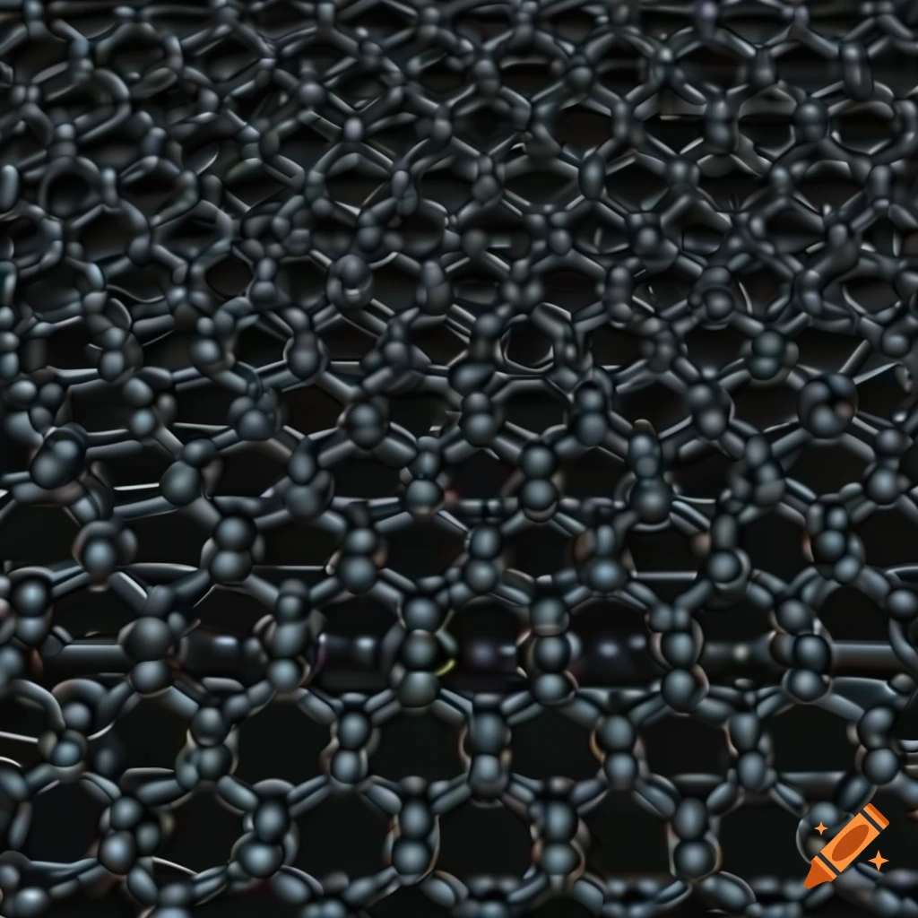 Dark background, graphene 2d structure