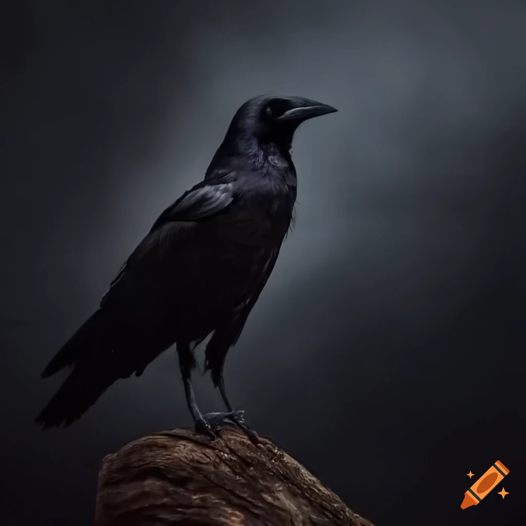 A black raven