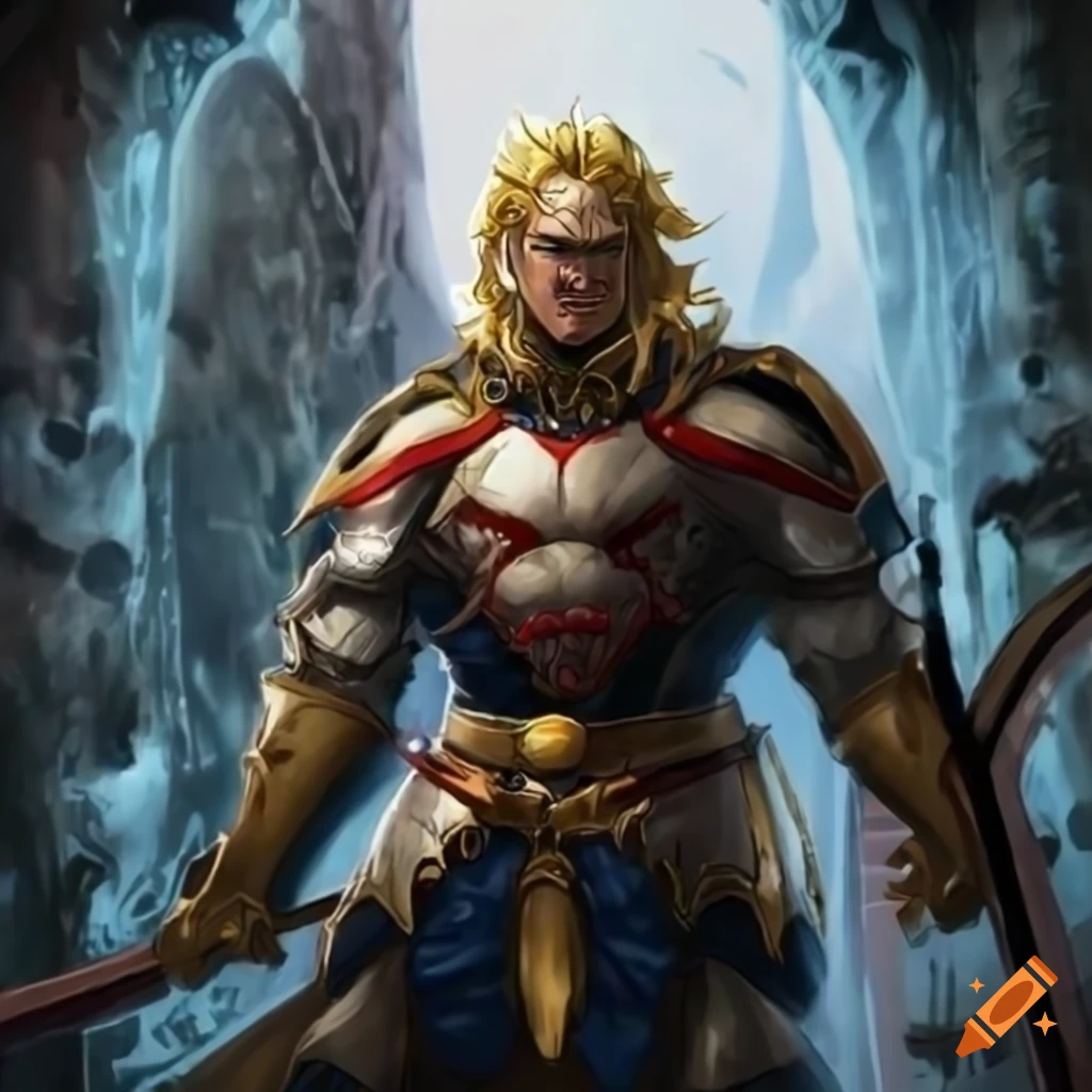 All might as a knight in shining armor, highly detailed on Craiyon