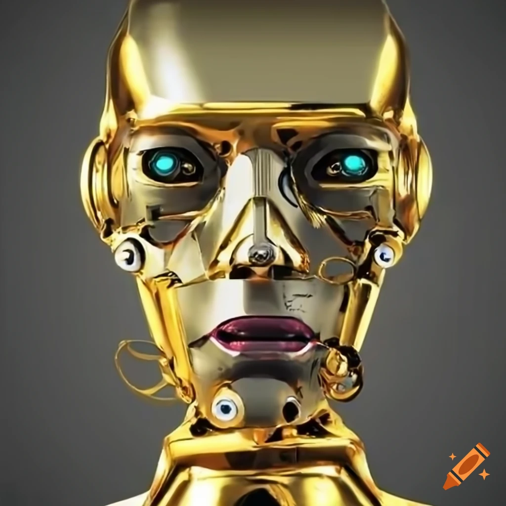 Gold robot on Craiyon