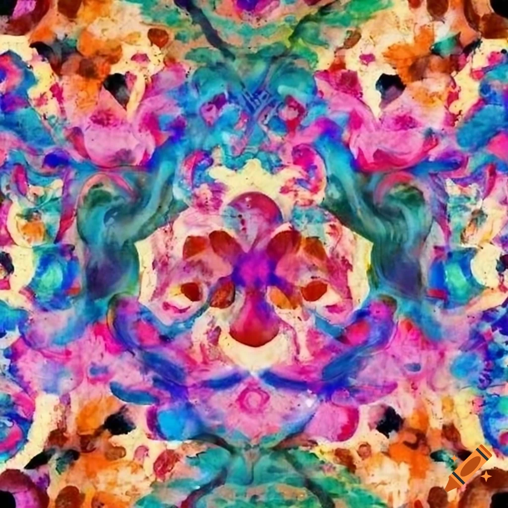 Colorful tile batik patterns