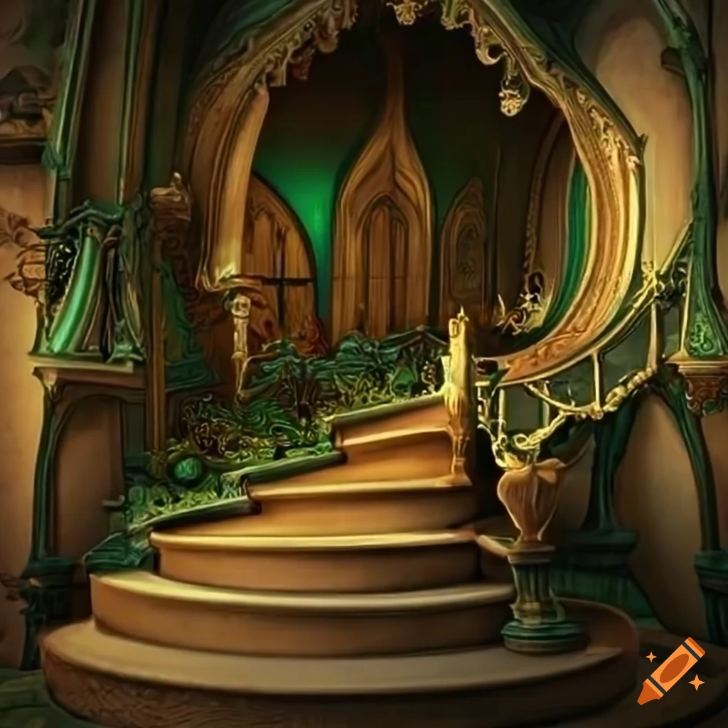 Beautiful elven staircase on Craiyon