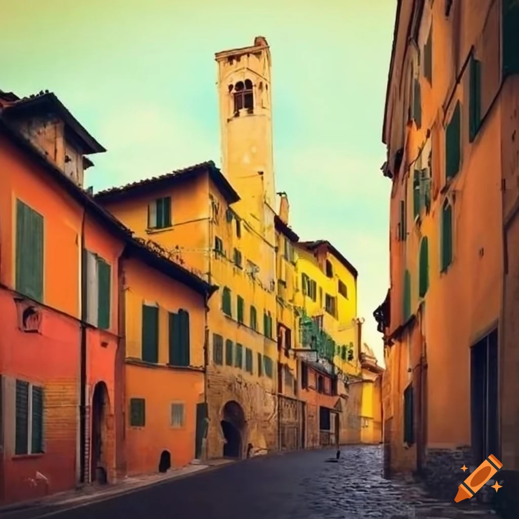 Italia city old lucca around 1800 with street and nice houses on Craiyon
