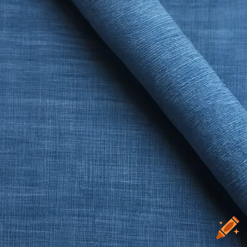 Blue linen fabric