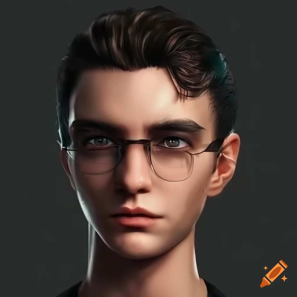 A smart looking young man, realistic,4k