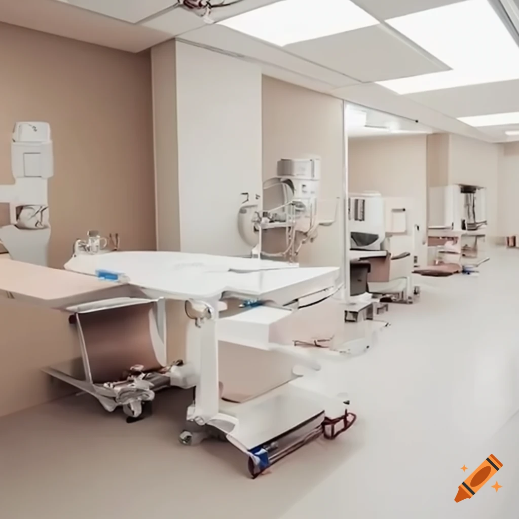 A modern hemodialysis treatment facility with a friendly environment
