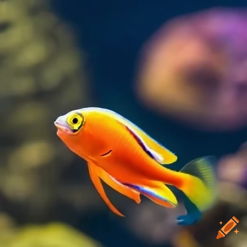 Colorful fish swimming in an aquarium