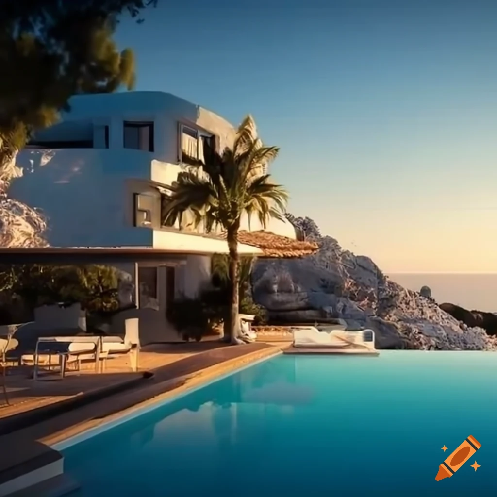 4k high resolution big villa on ibiza with seaview
