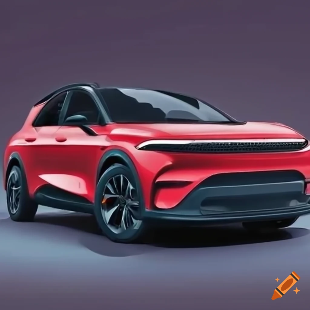 2024 dodge neon sport electric compact hatchback, red color on Craiyon