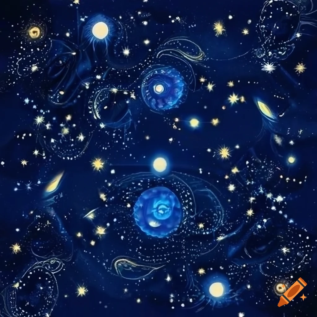 Celestial pattern on Craiyon