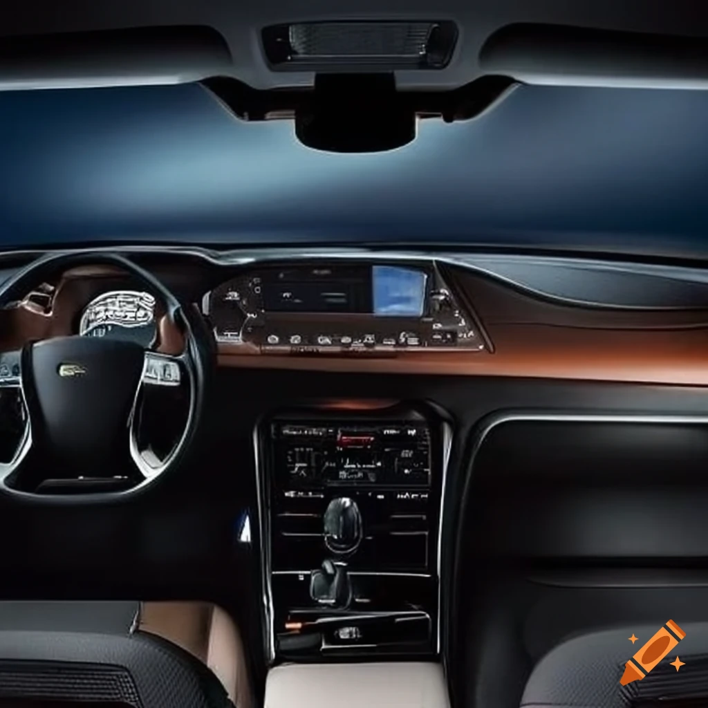 Modern car cockpit on Craiyon