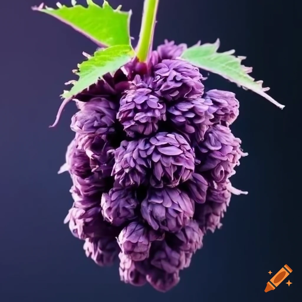 Expressive purple hop-plant