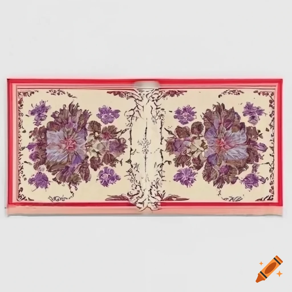 Book cover floral border on Craiyon