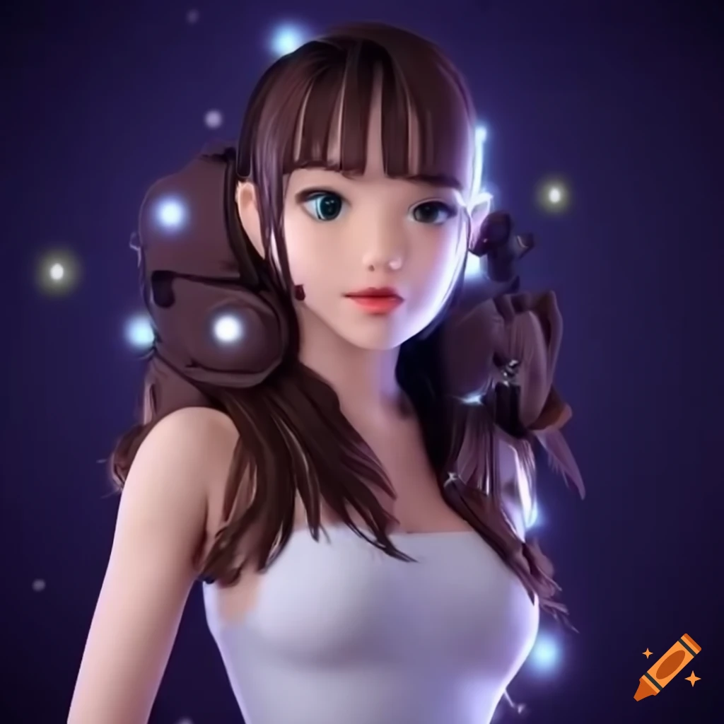 Cute female character for gaming