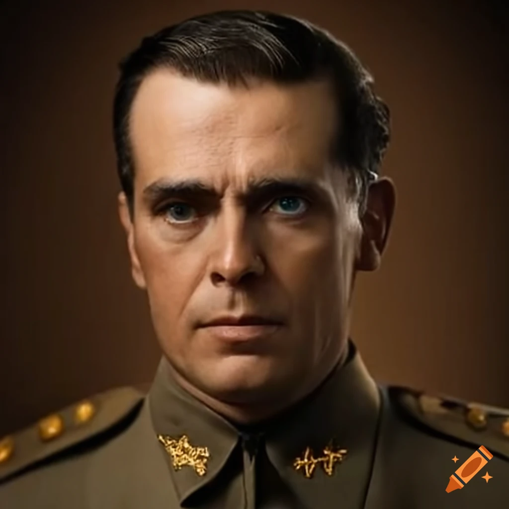 A brown-hair man like general macarthur on Craiyon