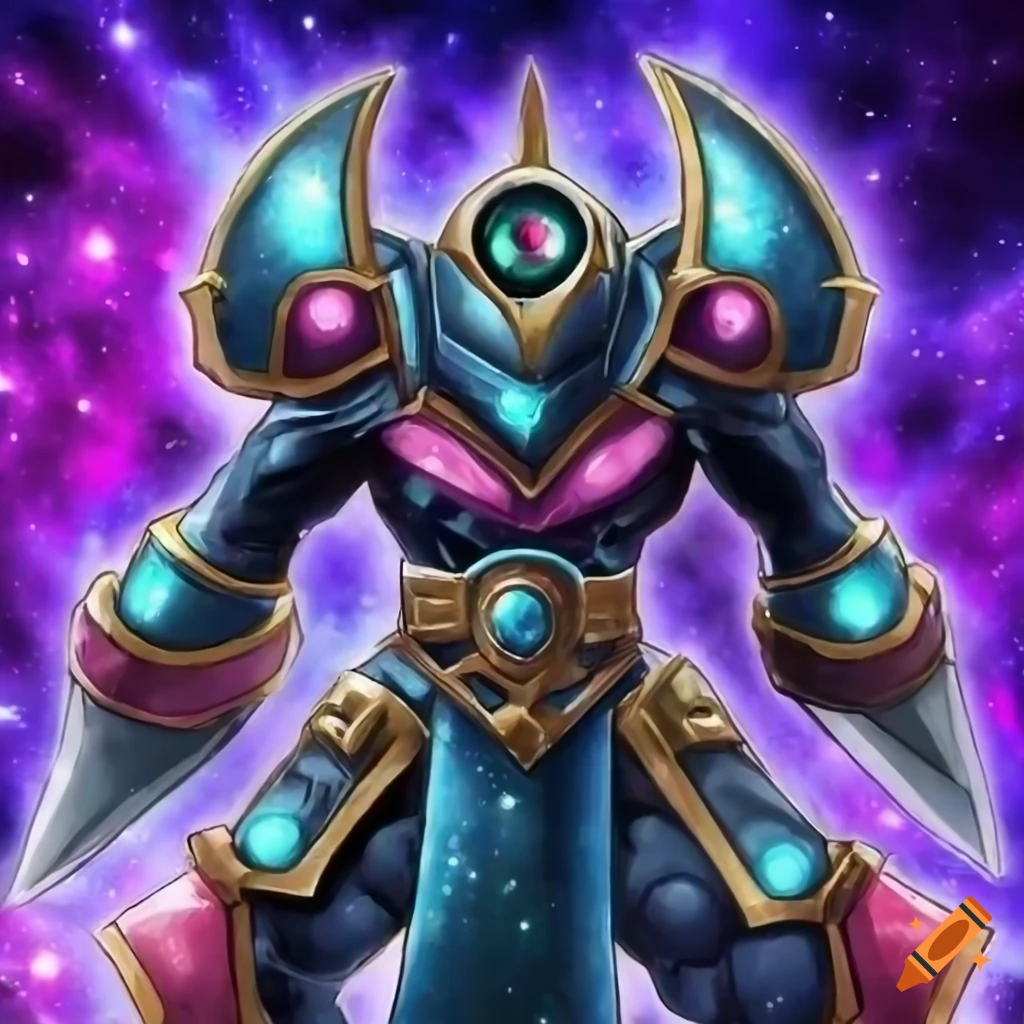 Galaxy warrior, yu-gi-oh card art, close up on Craiyon