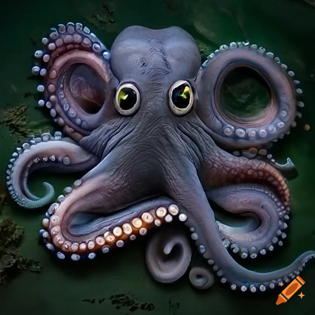 An imaginary octopus-elephant hybrid monster on Craiyon