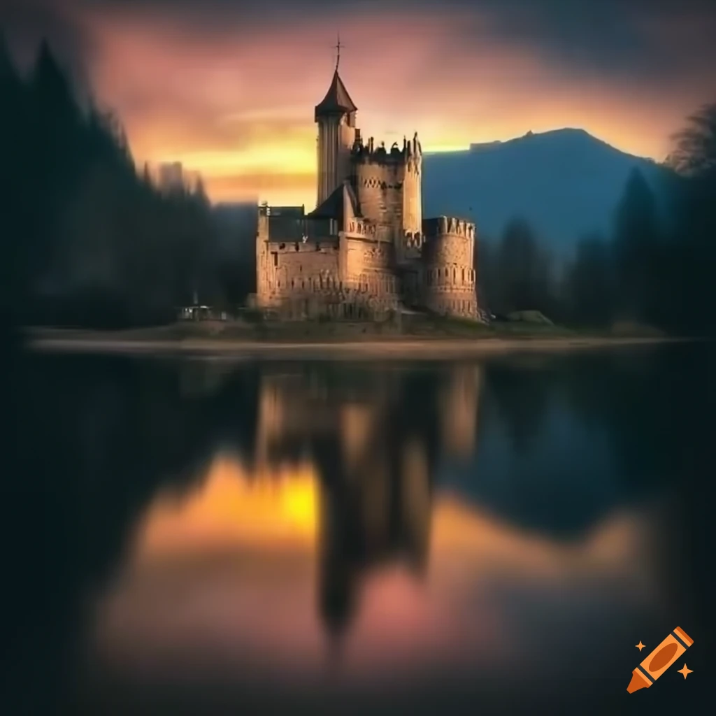 Photorealistic high definition bridge on the castle on Craiyon