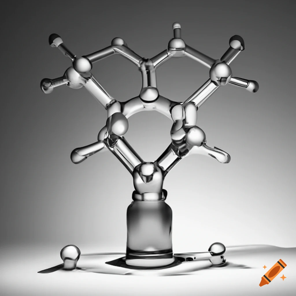 Faucet in a creative molecular structure design on Craiyon