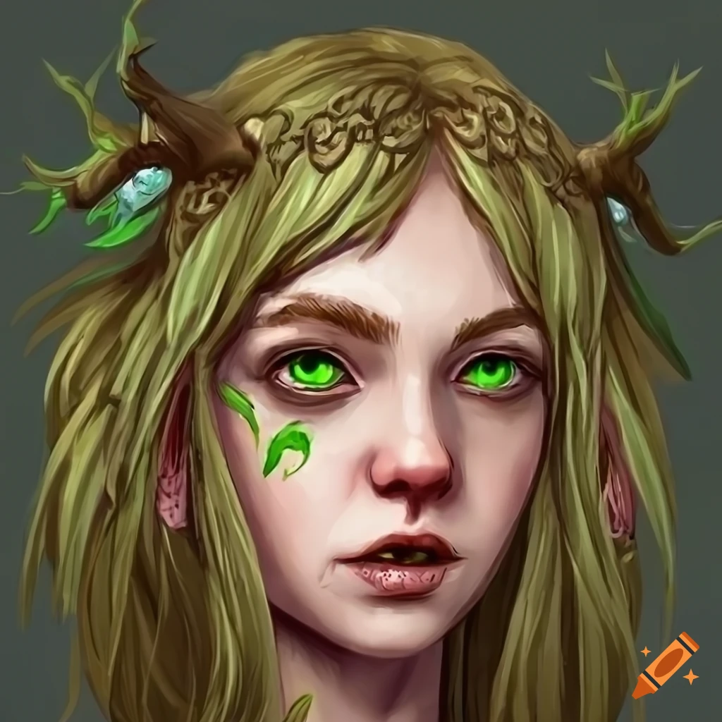 Forest girl face for top-down fantasy rpg game