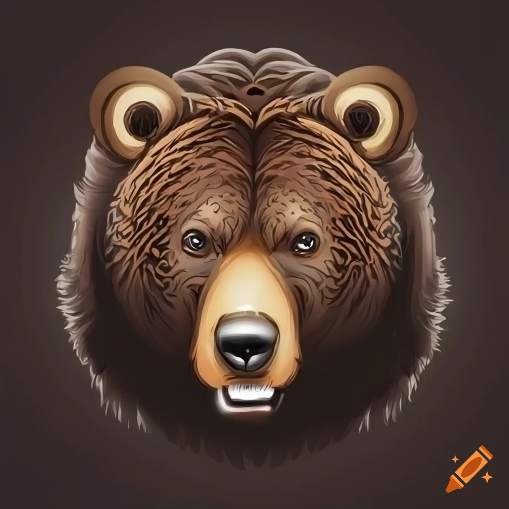 Vector graphics high resolution white background outline details bear ...