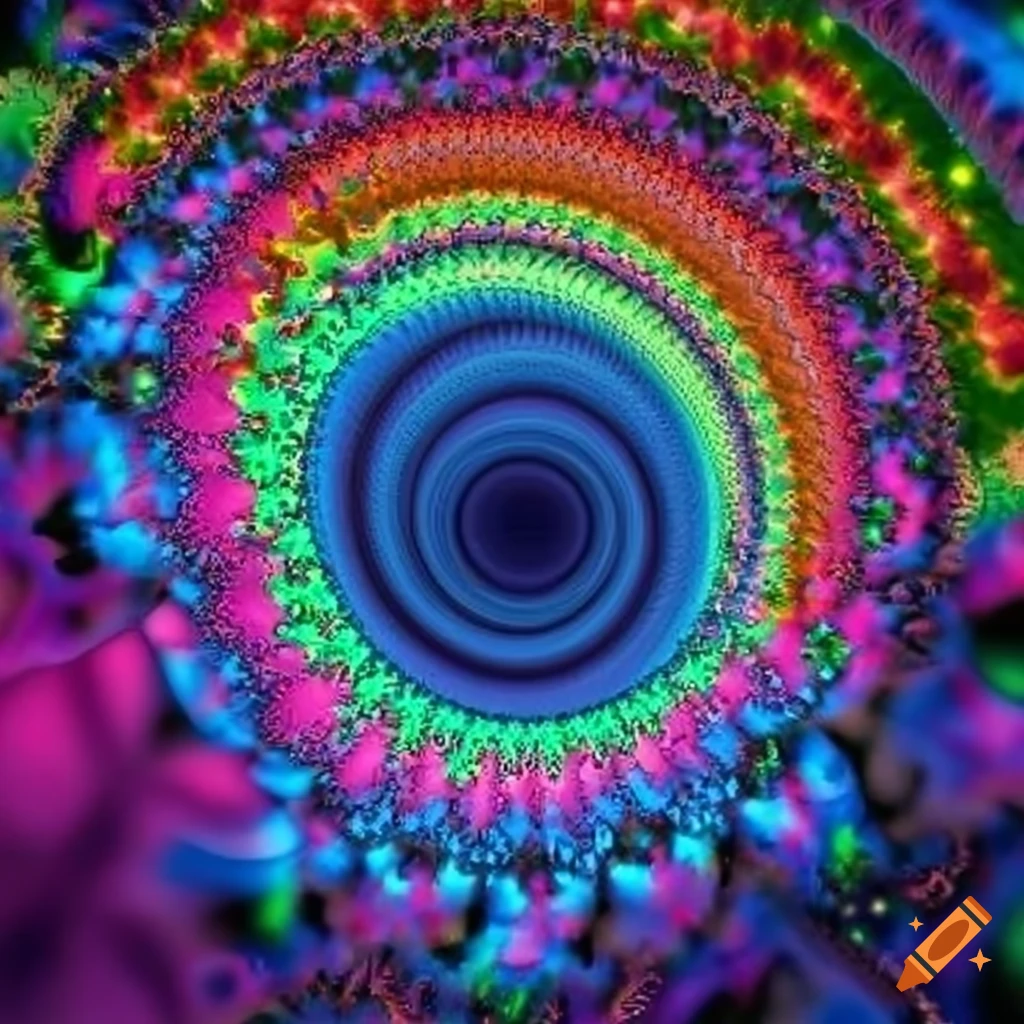 Colorful fractal on Craiyon