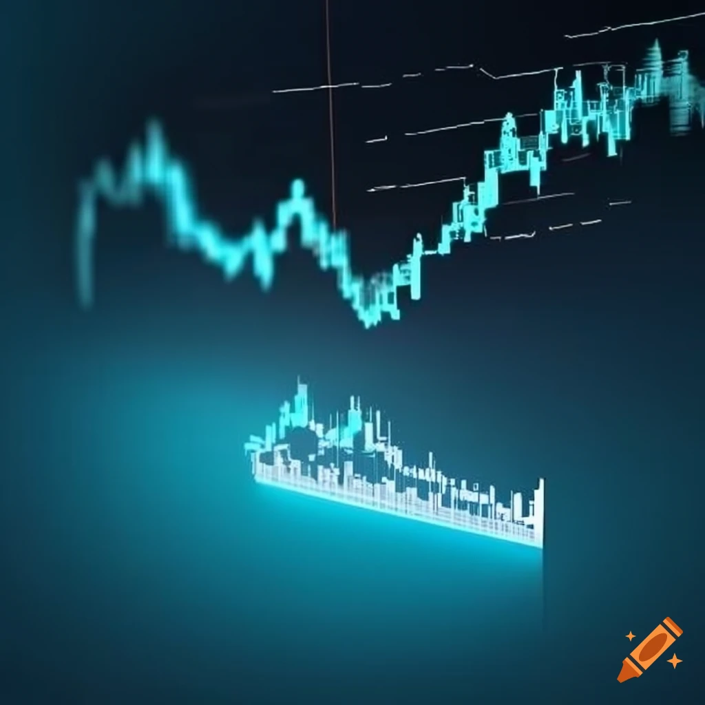 Stock market chart showing upward trend