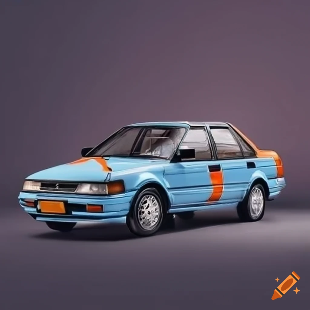 A toyota corolla ae92 sedan from 1989, with the iconic gulf livery