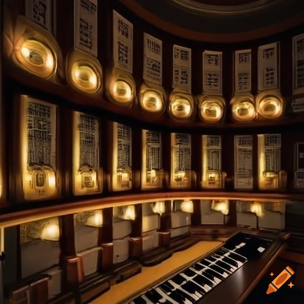 An orchestra where every musician is a gold bar on a small plynth on ...