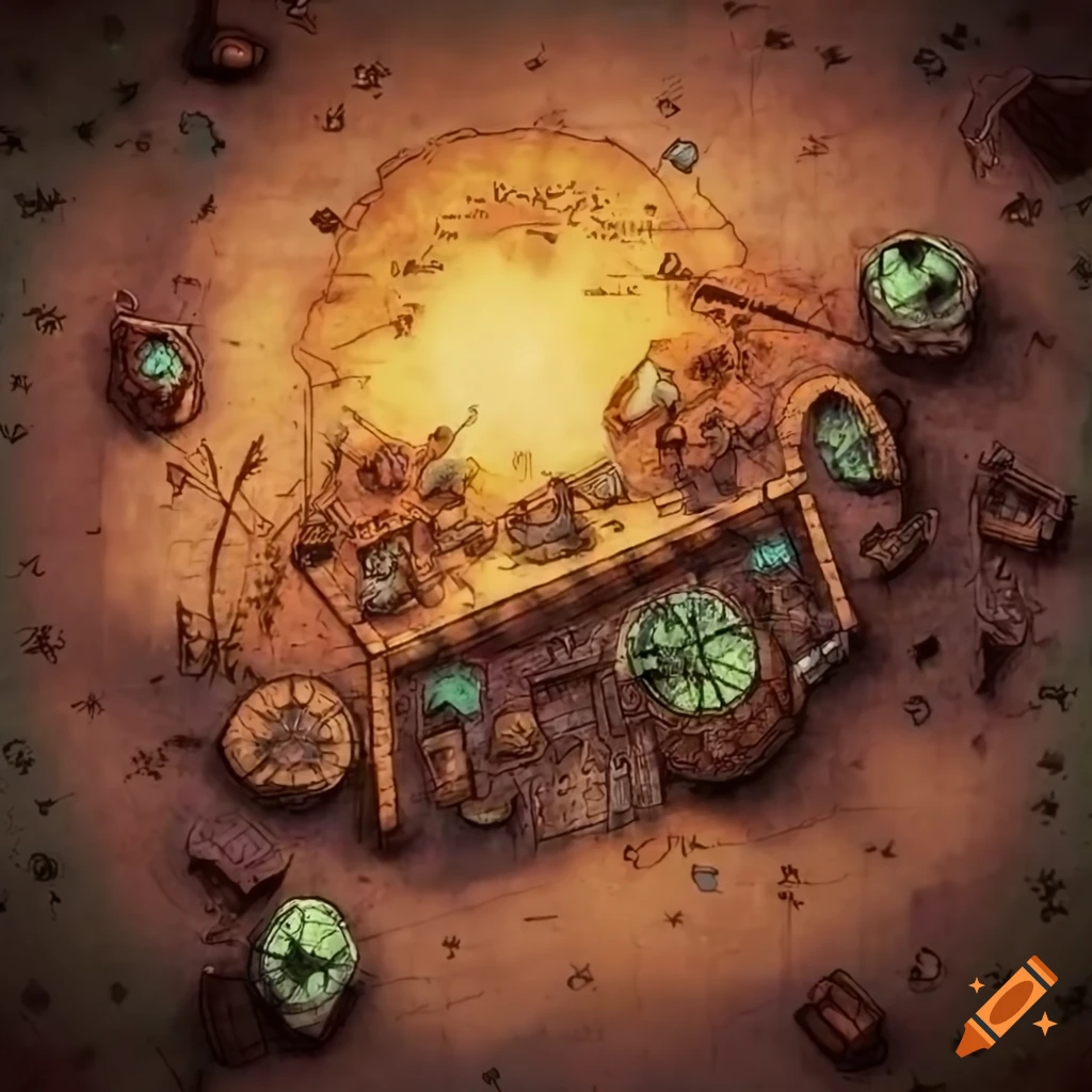 Immersive DND battle map featuring a fantasy roadside scene. The image ...