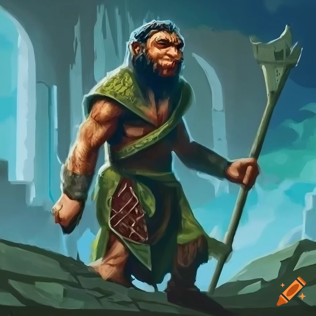 Bearded neanderthal prince wearing medieval royal robes walking through ...