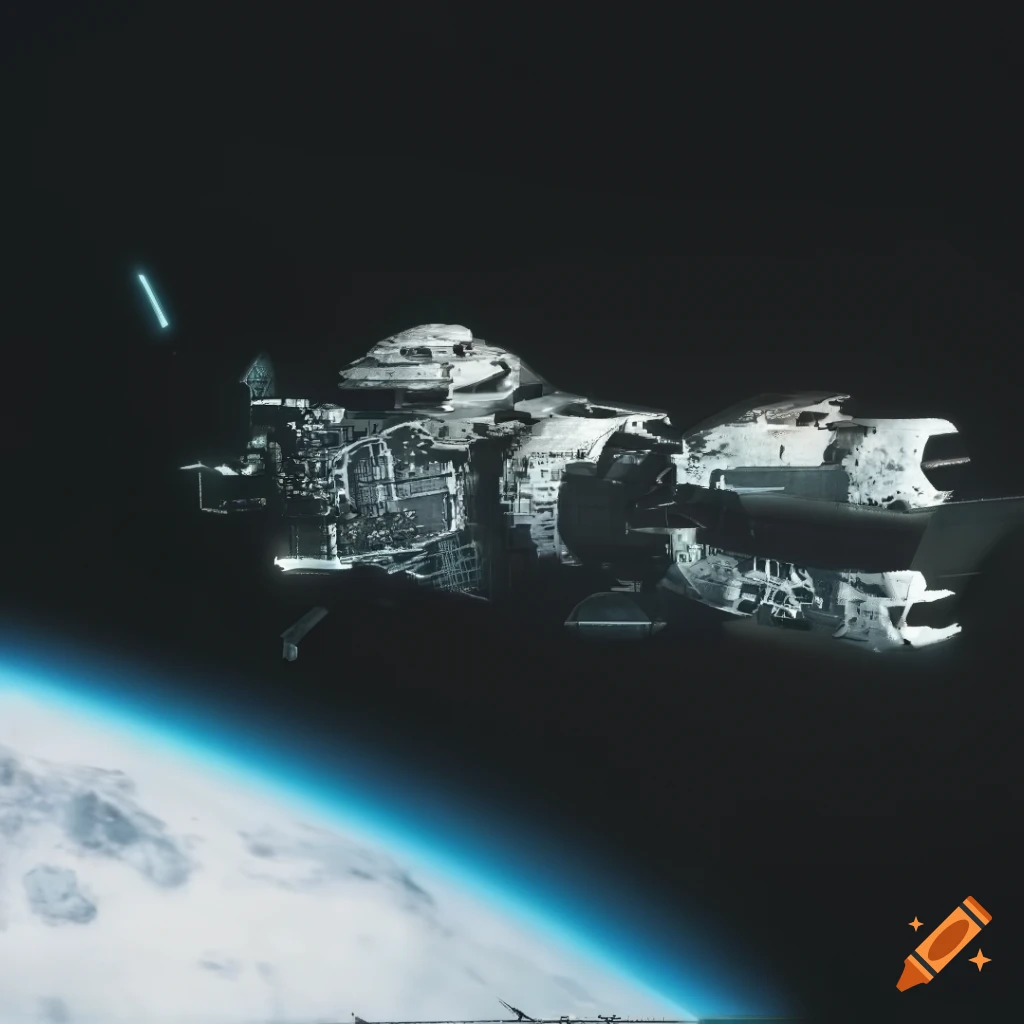 Spacecraft with a bridge or cockpit placed in the centre or rear ...