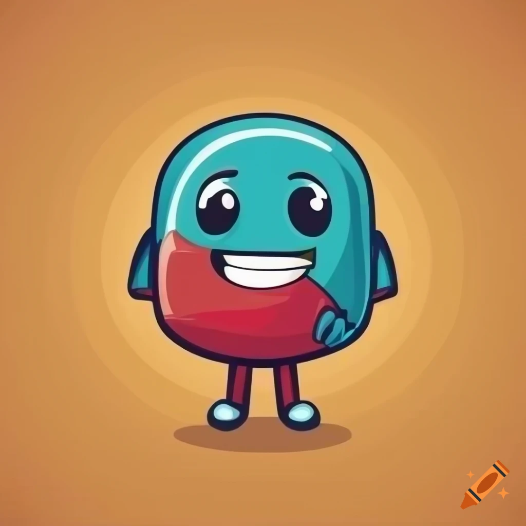 Mascot of a random shape joy, simple, vector on Craiyon