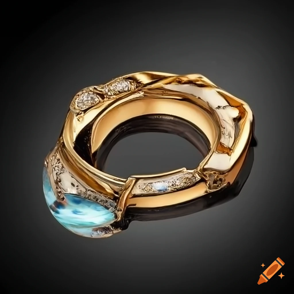 Platinum and gold sci-fi, futuristic, architectural, and organic shaped ...