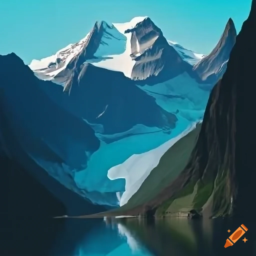 Topographical map of glacier peak on Craiyon