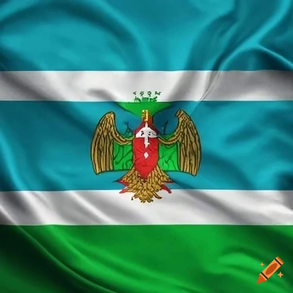 Flag of a country in the caucasus mountains on Craiyon