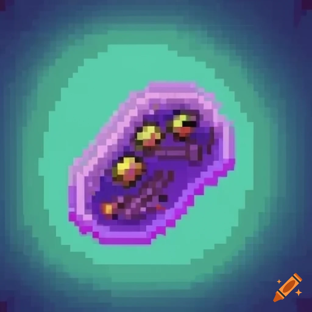 Bacteria in pixel art on Craiyon