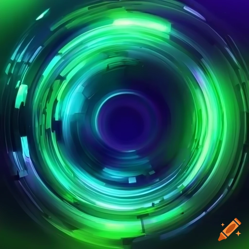 Neon green futuristic art background