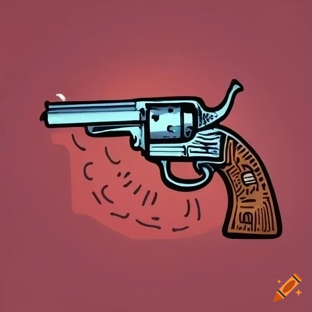 Western Revolver Vector
