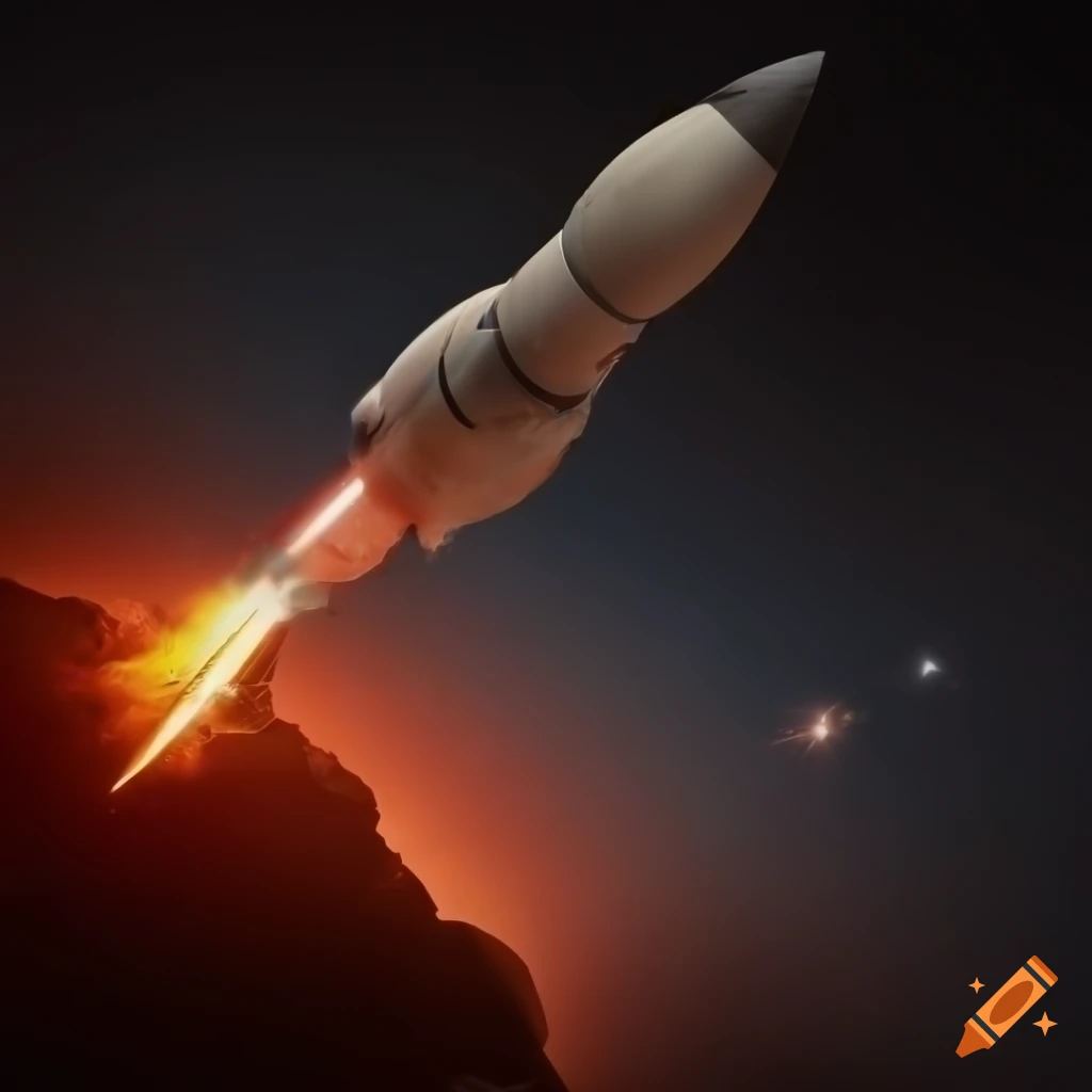 Broken rocketship in earth orbit photorealistic on Craiyon