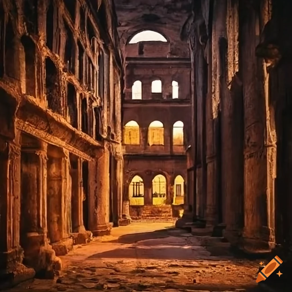 Ancient roman concrete buildings still stand today