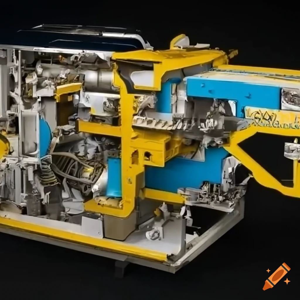 Technical iso cutaway blocky on Craiyon