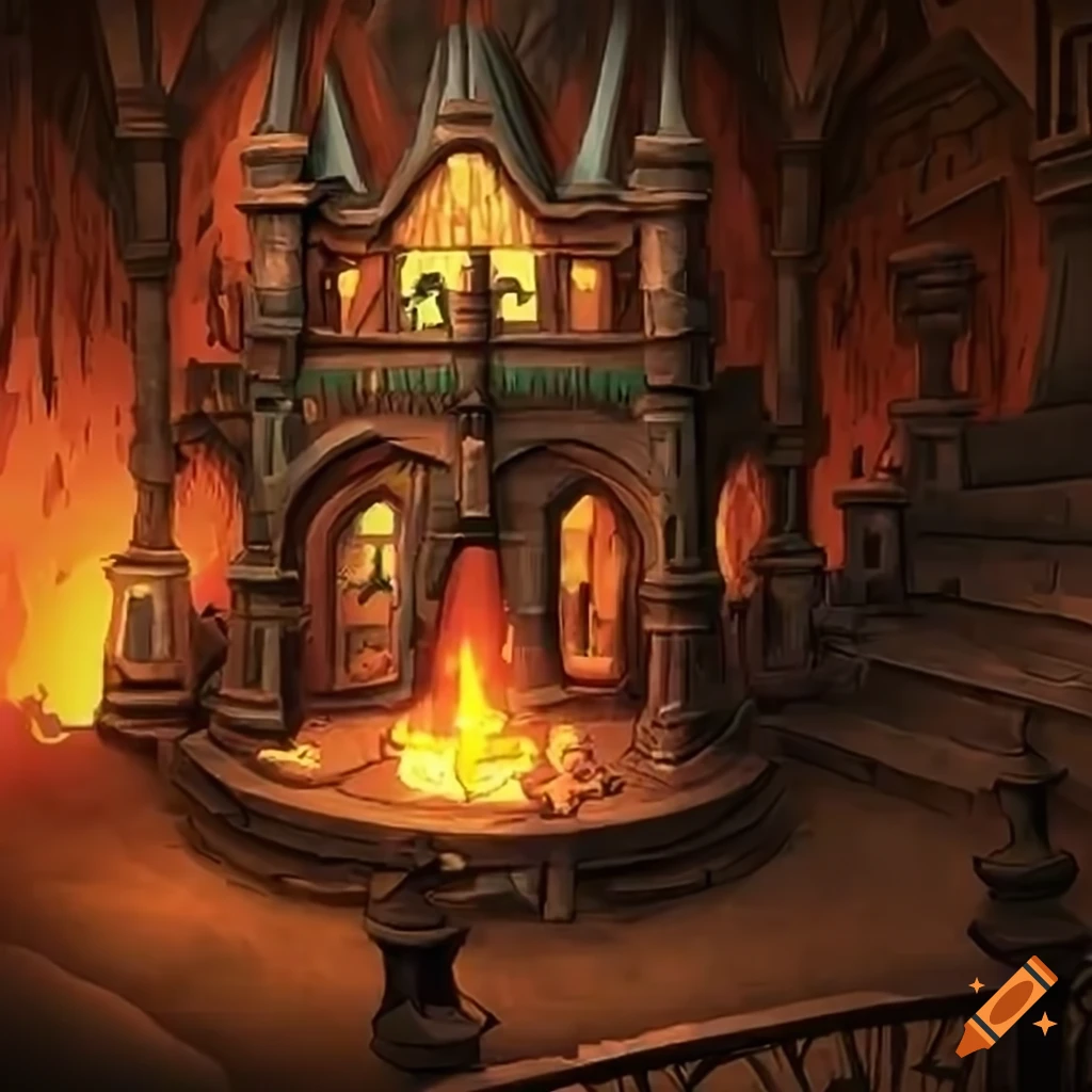 Adventure guild building for game on Craiyon