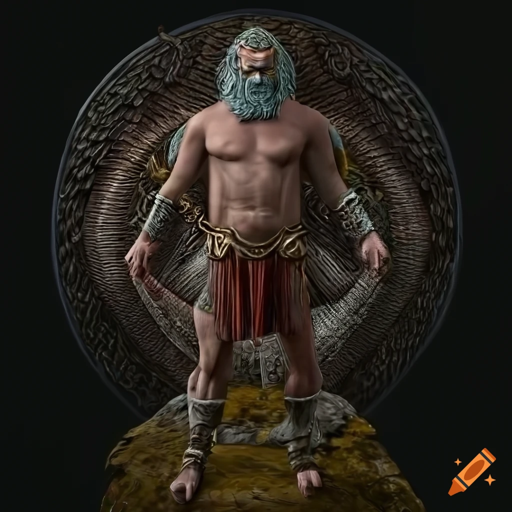 Mythical celtic god Óengus in the style of realistic and hyper detailed ...