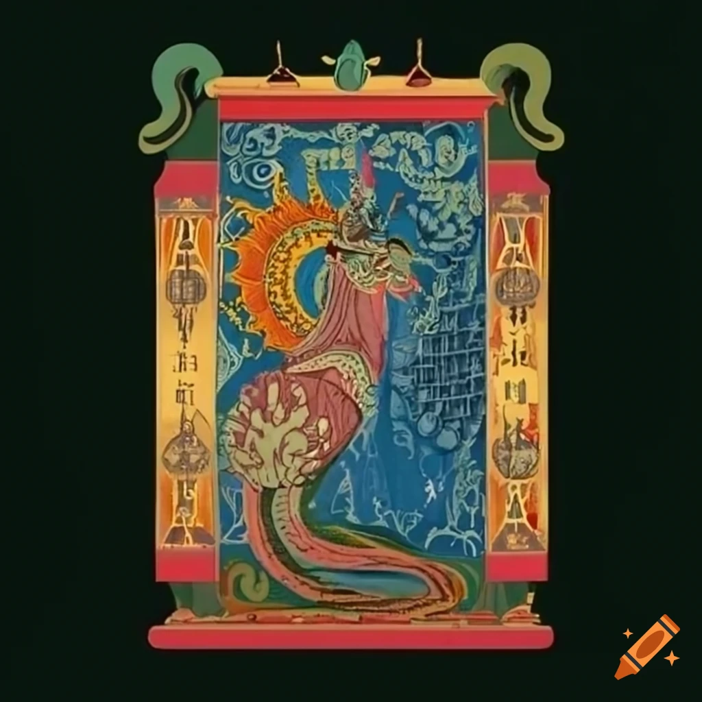 An illuminated medieval calendar with mythical creatures in the margins