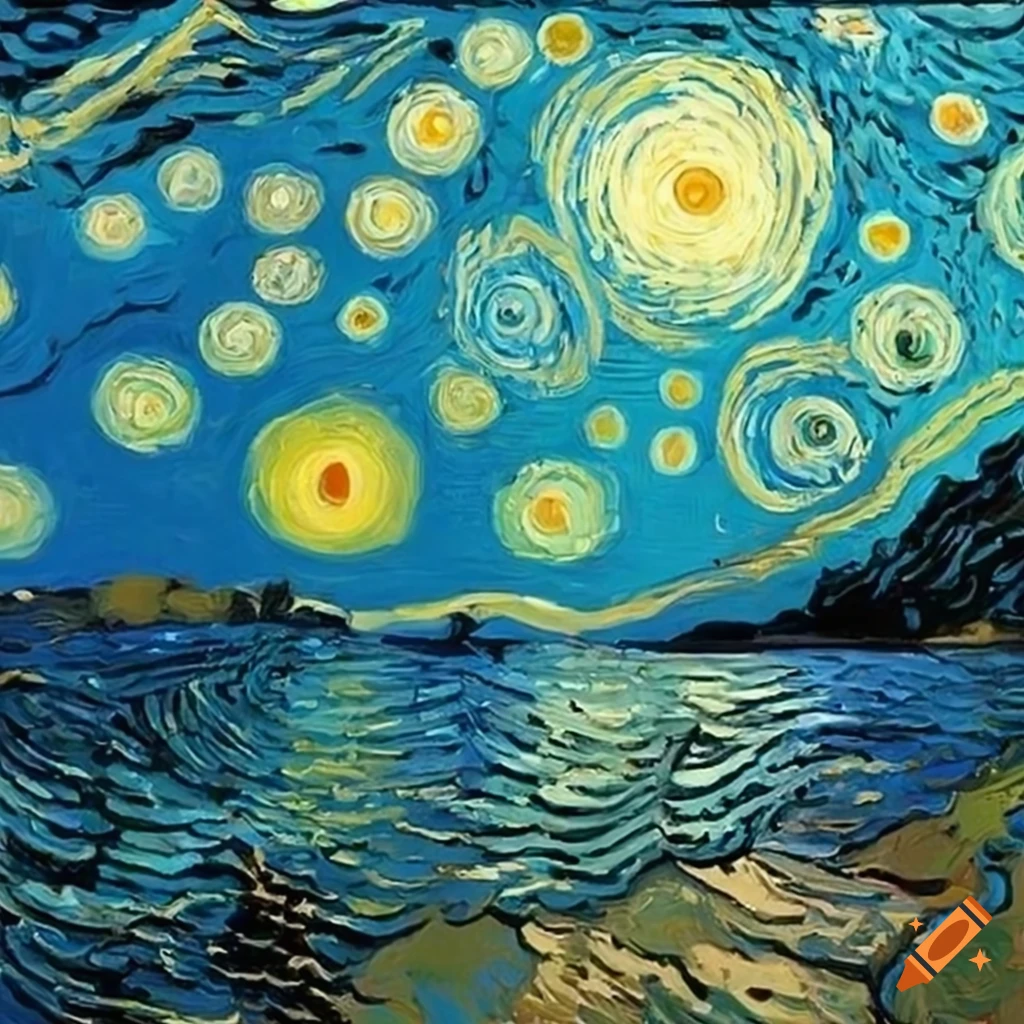 Ocean van gogh on Craiyon