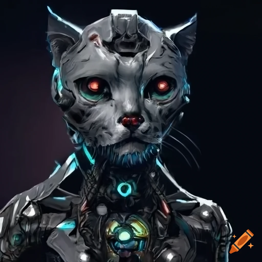 Cybernetic biomechanical cat on Craiyon