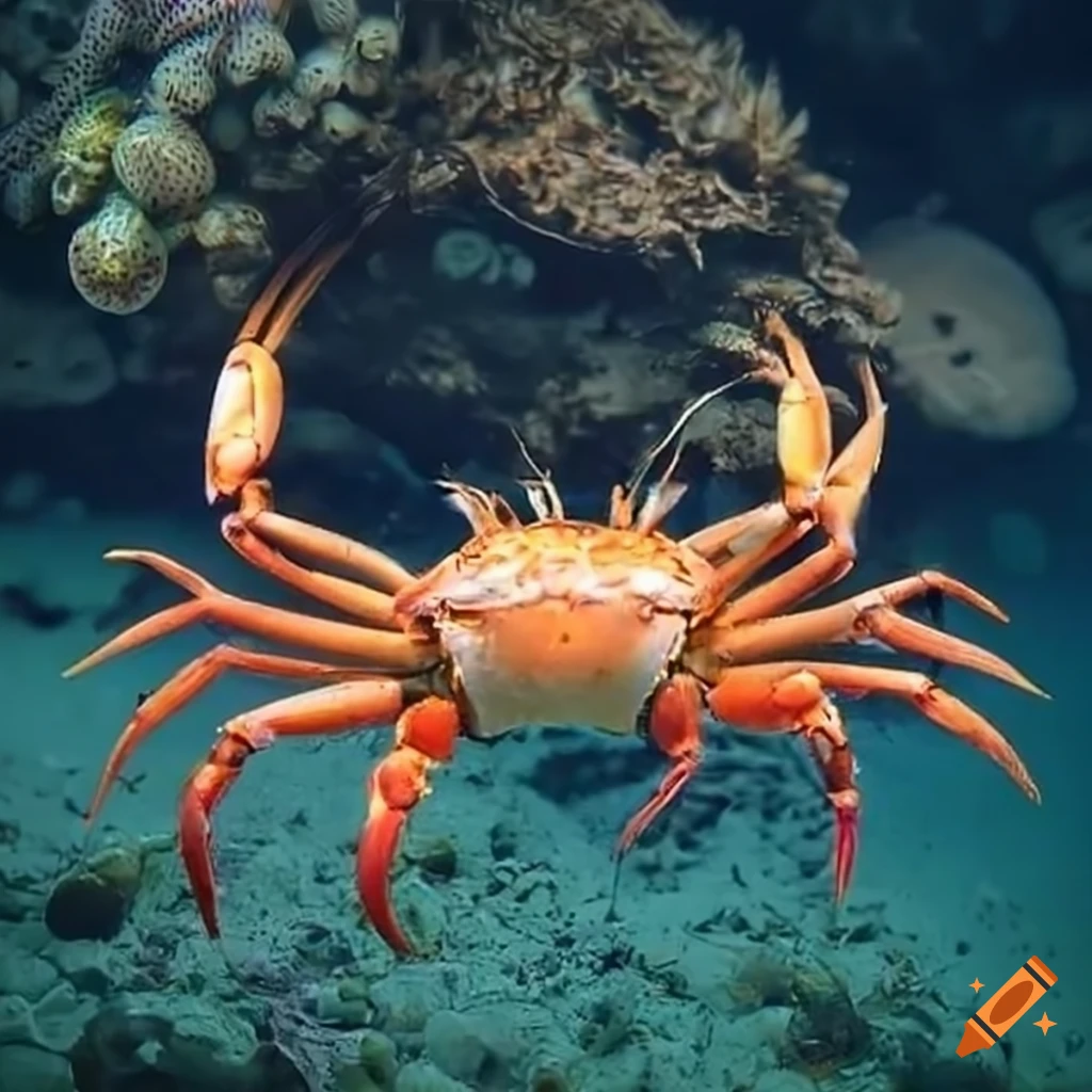 Crab with hammer almost hit