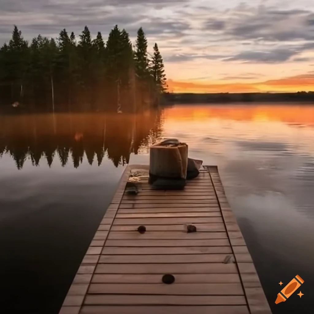 Finnish sauna at lake